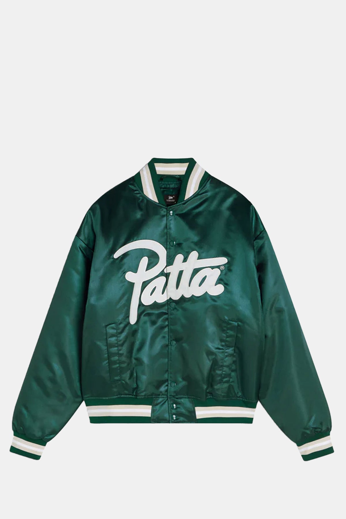 Patta Script Logo Satin Varsity Jacket | HOMEBRED